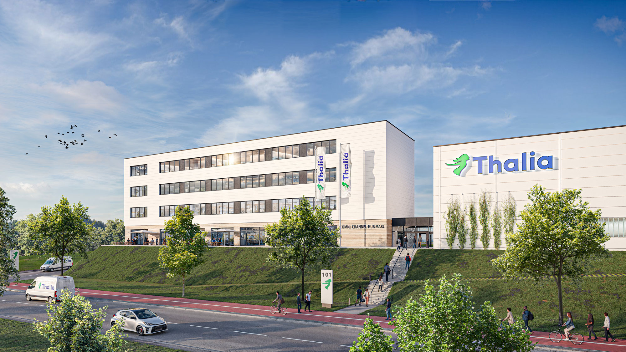 Baustart für den neuen Omni-Channel-Hub von Thalia in Marl: ECE